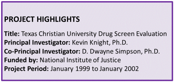 TCU Drug Screen – Institute of Behavioral Research